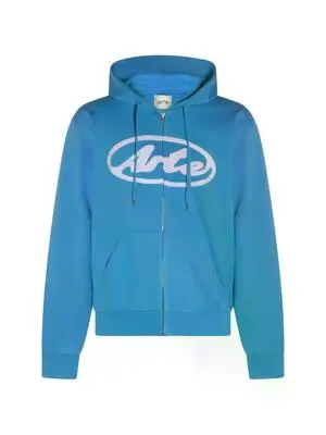 ARTE ANTWERP Circle Logo Zip-up Hoodie - Blue