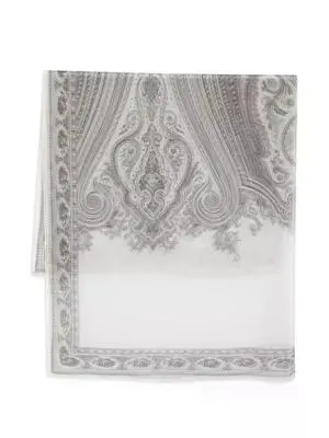 Gianfranco Ferre Baroque-pattern Print Silk Scarf - White