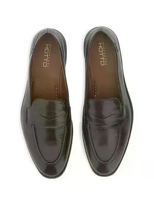 ALEXANDER HOTTO Penny Leather Loafers - Brown