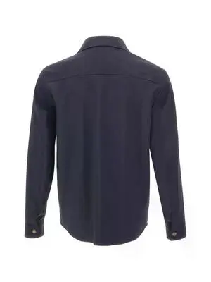 BARBA NAPOLI London Flap-pockets Button-down Virgin Wool Jacket - Blue