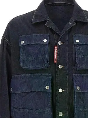 Dsquared2 Cargo Buttoned Denim Jacket