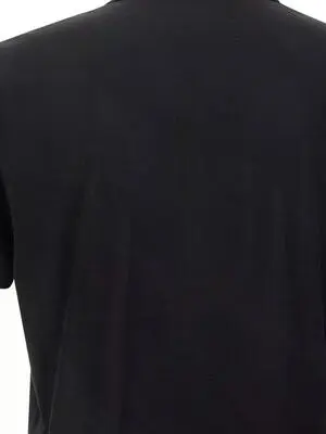 GRAN SASSO Ribbed V-neck Polo-collar T-shirt