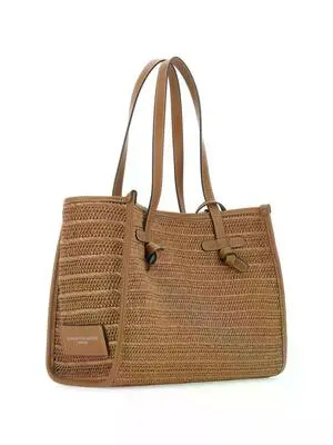 MARCELLA CLUB Woven Straw Shoulder Bag