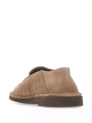 ALEXANDER HOTTO Foldable-heel Suede Loafers - Neutrals