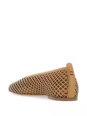 HALMANERA Monic Laser-cut Leather Ballet Flats