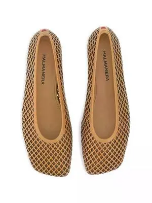 HALMANERA Monic Laser-cut Leather Ballet Flats