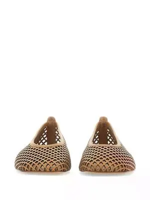 HALMANERA Monic Laser-cut Leather Ballet Flats