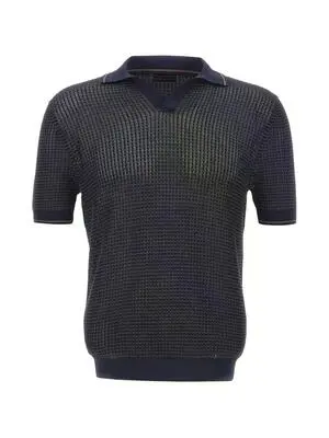 GRAN SASSO Interwoven-texture Knit T-shirt