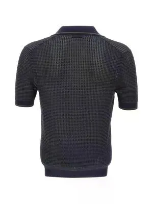 GRAN SASSO Interwoven-texture Knit T-shirt