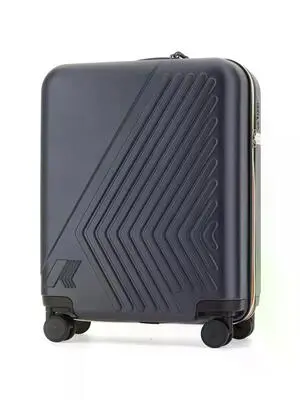K-WAY Logo Pattern Hard Shell Luggage - Blue