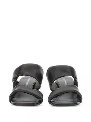 HALMANERA Dally Folded Strap Mule Sandals - Black