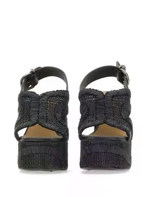 CastaÑer Embroidered Platform Sandals