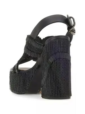 CastaÑer Embroidered Platform Sandals