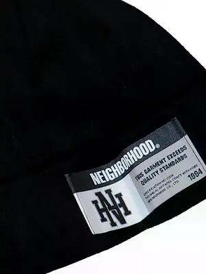 NEIGHBORHOOD Logo-patch Beanie - Black
