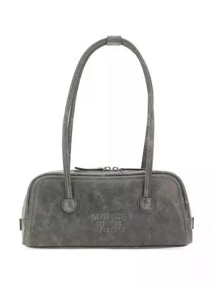 MARGESHERWOOD Soft Boston Embossed Logo Shoulder Bag - Grey