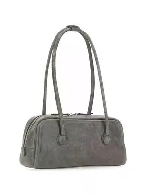 MARGESHERWOOD Soft Boston Embossed Logo Shoulder Bag - Grey