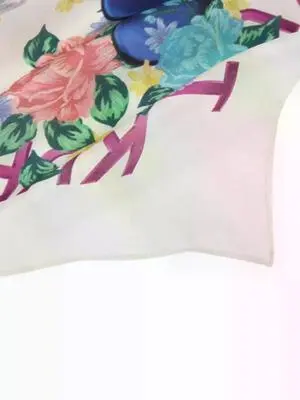 Kurt Geiger Floral-patterned Bandana Scarf - Neutrals