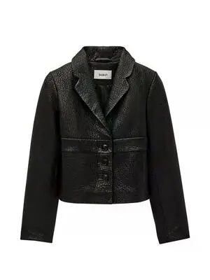 Ba&sh Leather Cropped Jacket