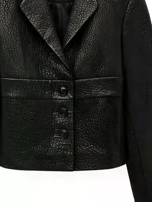 Ba&sh Leather Cropped Jacket