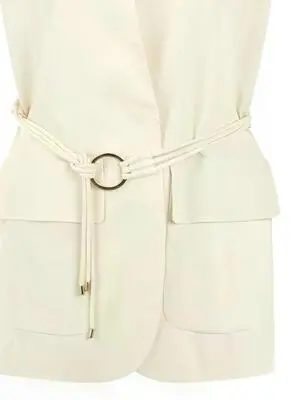 MARCCAIN Belted Mandarin-collar Gilet