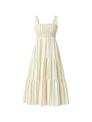 Seafolly Faithfull Striped Midi Dress - Neutrals
