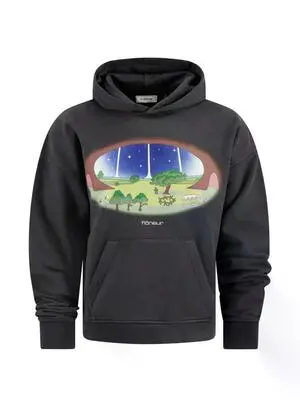 FLANEUR Graphic Print Hoodie