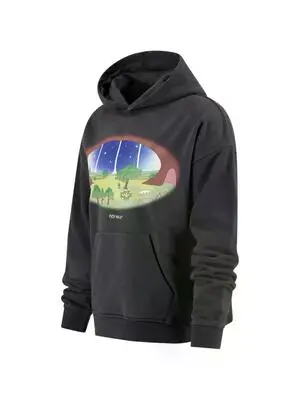 FLANEUR Graphic Print Hoodie