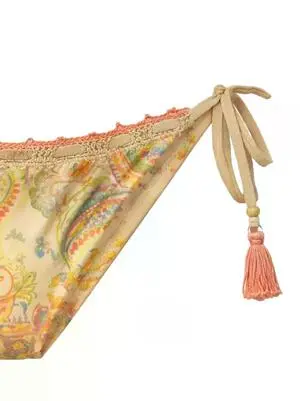 DEL MAAR Paisley Print Bikini Bottom - Neutrals