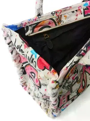 Pinko Printed Shoulder Bag - White