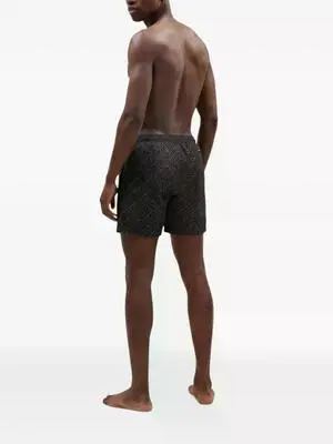 Armani Exchange Logo-print Swim Shorts - Black
