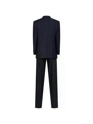 Tagliatore Pinstriped Double-breasted Suits - Blue