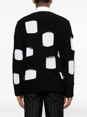Comme Des Garçons Panelled Knitted Crewneck Pullover