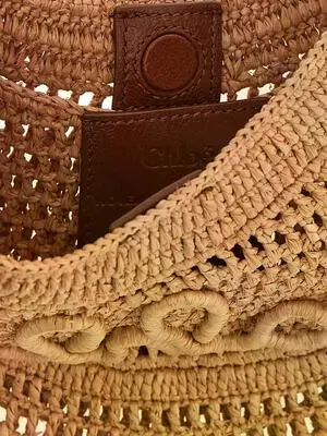 Chloé Mini Raffia Tote Bag - Neutrals
