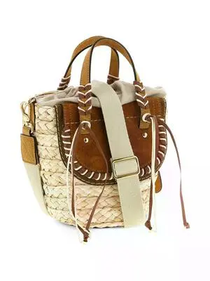 CUBA LAB X Sanpa 'habanera Cuoieria' Woven Bucket Bag - Neutrals