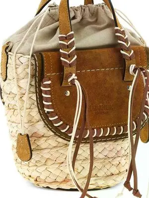 CUBA LAB X Sanpa 'habanera Cuoieria' Woven Bucket Bag - Neutrals