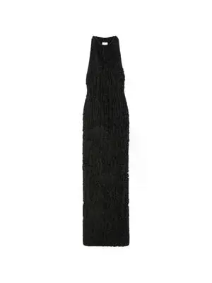 Max Mara Ruffled Backless Dress