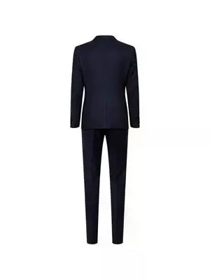 Tagliatore Double-breasted Peak-lapel Suits - Blue