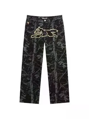 ICECREAM Running Dog Double Scoop Denim Trousers - Black