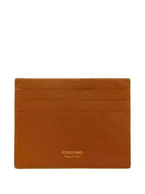FERRAGAMO Gancini Card Holder - Brown
