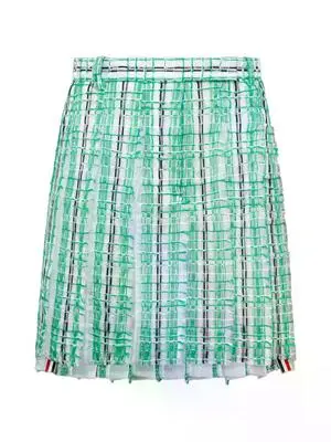 Thom Browne Striped Pleated Skirt - Green