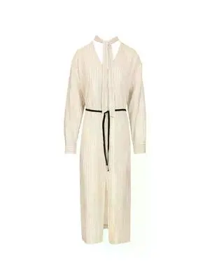Barena Venezia Striped Tie-neck Dress