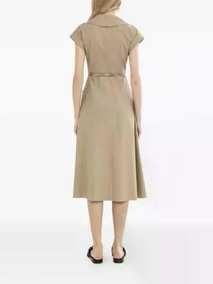NISSA Striped Midi Shirt Dress