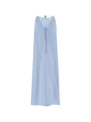 Agnona Sleeveless Cotton Midi Dress - Blue
