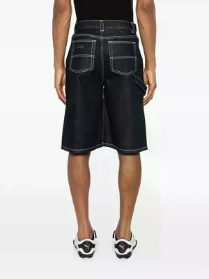 WRSTBHVR Contrast-stitch Denim Shorts