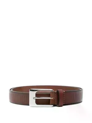 LEMAIRE Embossed Leather Belt - Brown