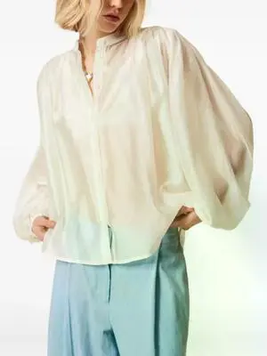 TWINSET Voile Shirt With Gathered Detailing