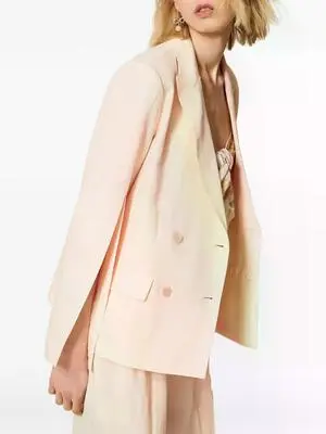 TWINSET Double-breasted Blazer With Split Sleeves - Pink