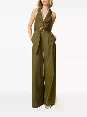 TWINSET Belted Jumpsuit - Green