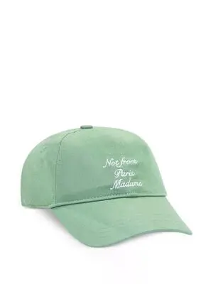 Drole De Monsieur Slogan Baseball Cap - Green