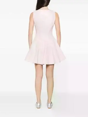 Maje Short Flared Tweed Dress With Rhinestone Embellishments